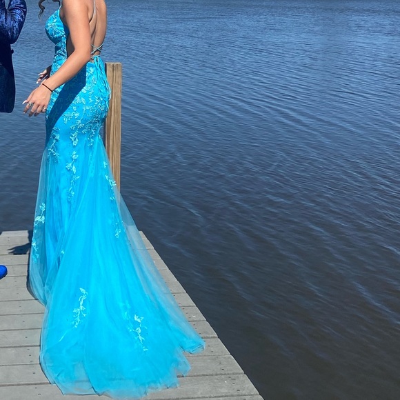 Dresses | Caribbean Blue Prom Dress | Poshmark